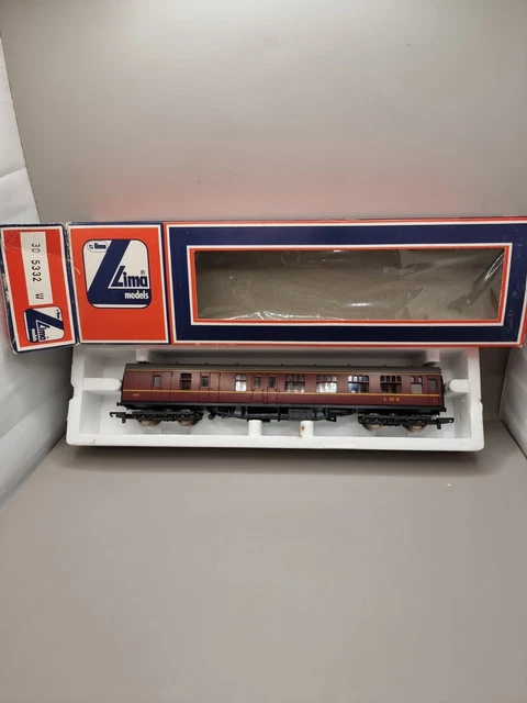 LIMA 305332W BR Mk1 Brake Second Corridor Coach M25290 Maroon Boxed OO ...