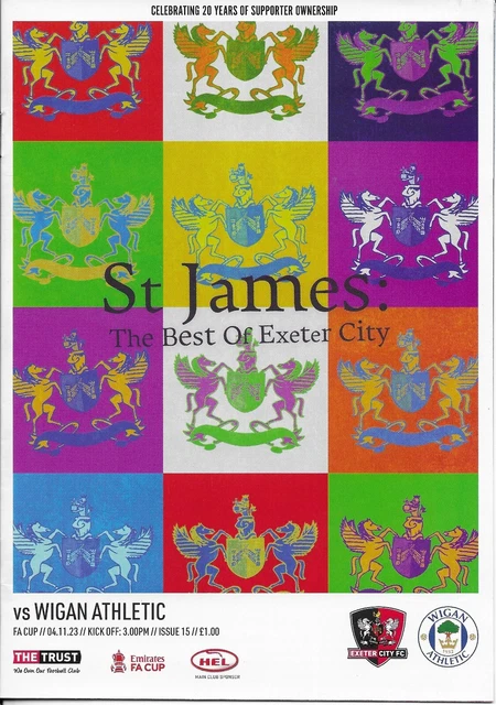 EXETER CITY V Wigan Athletic 4-11-2023 Fa Cup 1st Round £4.50 - PicClick UK