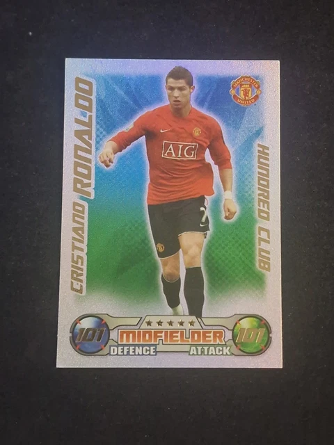 CRISTIANO RONALDO MANCHESTER United Match Attax 2008/09 Card Hundred ...