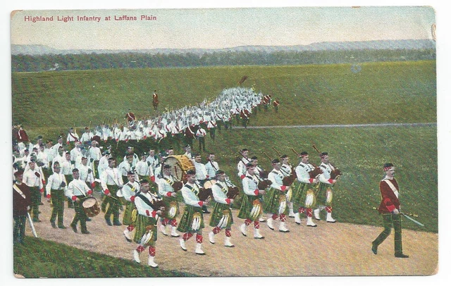 PRE-WW1 HLI HIGHLAND Light Infantry Marching Pipers PC £10.00 - PicClick UK