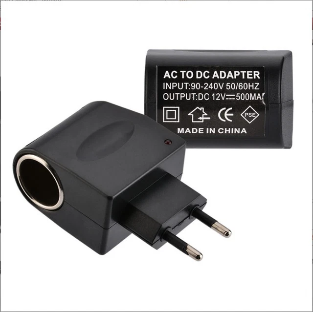 AC WALL OUTLET To 12V DC Conversion Car Socket Adapter Cell Phone ...