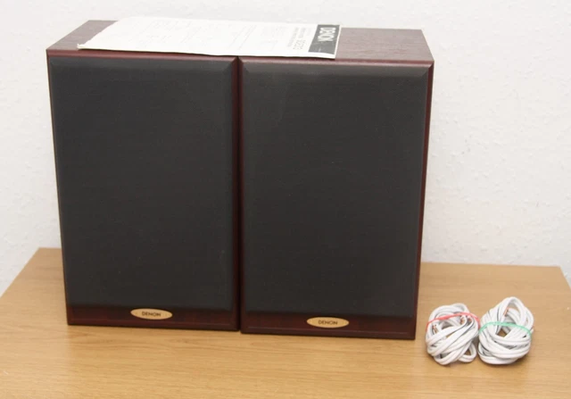 DENON SC-E313SE STEREO Main Speakers - Cherry Red - 100 Watt Great Con ...