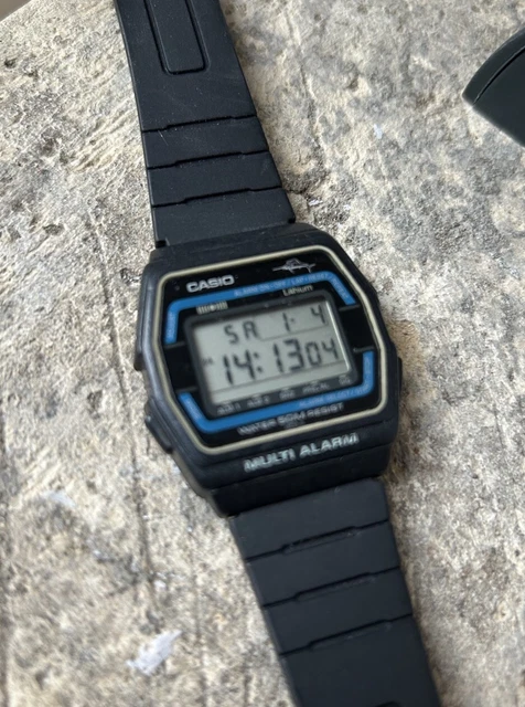 CASIO W-25 MULTI Alarm Marlin [181] Vintage Lcd Digital Watch - 1984 ...