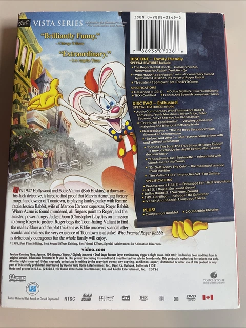 WHO FRAMED ROGER Rabbit (Vista Series) DVDs VERY GOOD £7.01 - PicClick UK