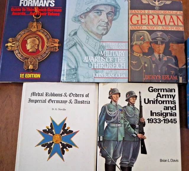 GERMAN MILITARY MEDALS, Badges & Uniforms collection of Five Books EUR ...