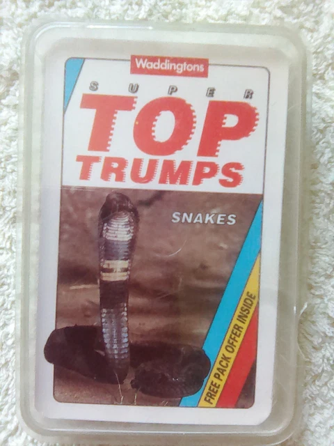 TOP TRUMPS RARE WADDINGTONS SUPER TOP TRUMPS SNAKES COMPLETE MINT ...