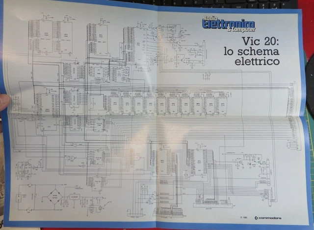 SCHEMA ELETTRICO COMMODORE Vic-20 - Radio Elettronica Computer - EUR 9 ...
