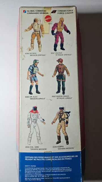 MATTEL BIG JIM 9269 Commander Condor Force Global Command 1984 made in ...