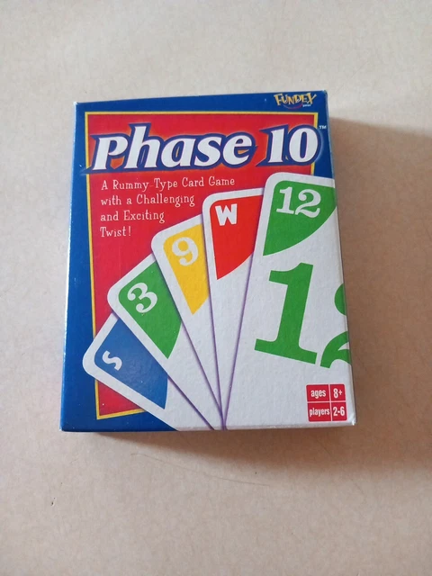 PHASE 10 CARD Number Game Cards Sealed By Fundex £6.99 - PicClick UK