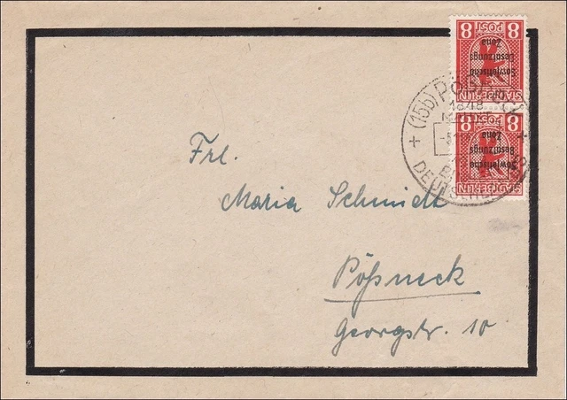 SBZ: BRIEF VON Pößneck 1948 mit Sonderstempel EUR 5,90 - PicClick DE