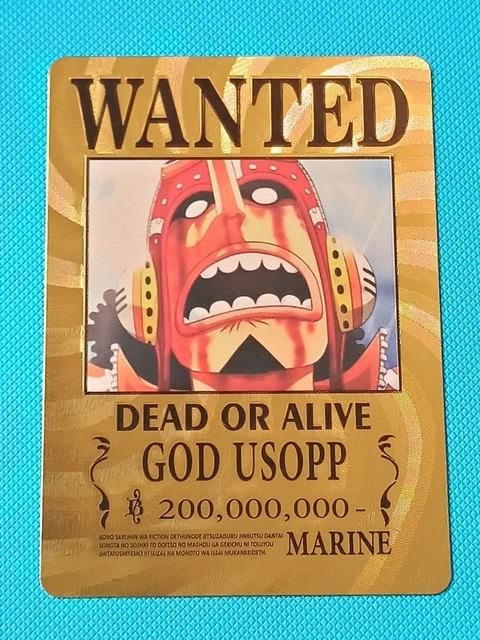 GOD USOPP ONE Piece Op Luffy Carte Carddass Prism Holo Anime Manga Doré ...