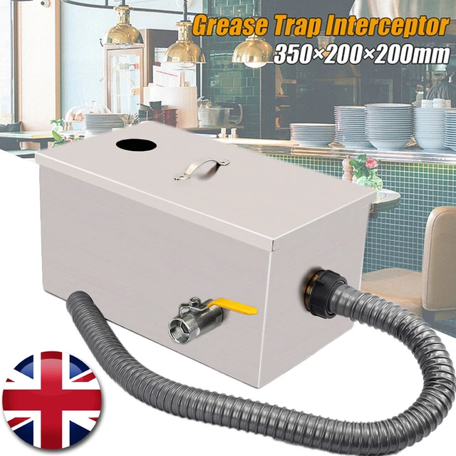 COMMERCIAL GREASE TRAP Interceptor Wastewater Waste Water Oil Stainless ...