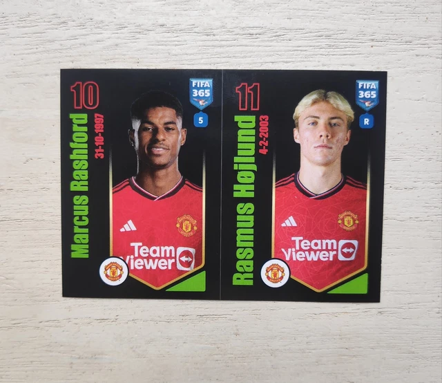 PANINI RASMUS HOJLUND Rookie Marcus Rashford Fifa 365 2024 Manchester ... PANINI RASMUS HOJLUND Rookie Marcus Rashford Fifa 365 2024 Manchester ...