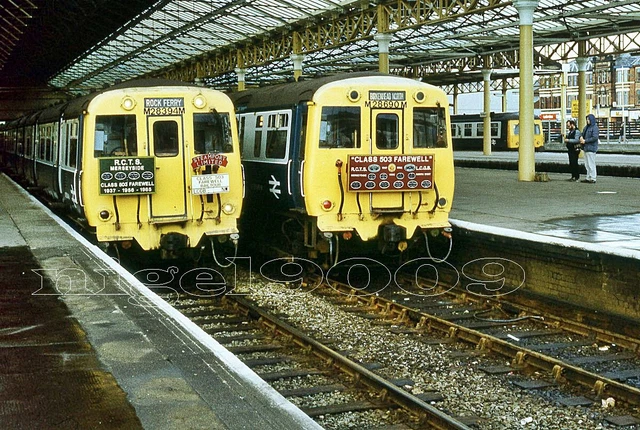 ORIGINAL 35MM COLOUR Slide Class 503 EMUs at Southport with Farewell 13 ...