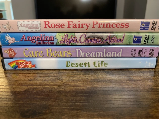 GIRLS 4 DVD Lot Kids Educational: Angelina Ballerina, Care Bears ...