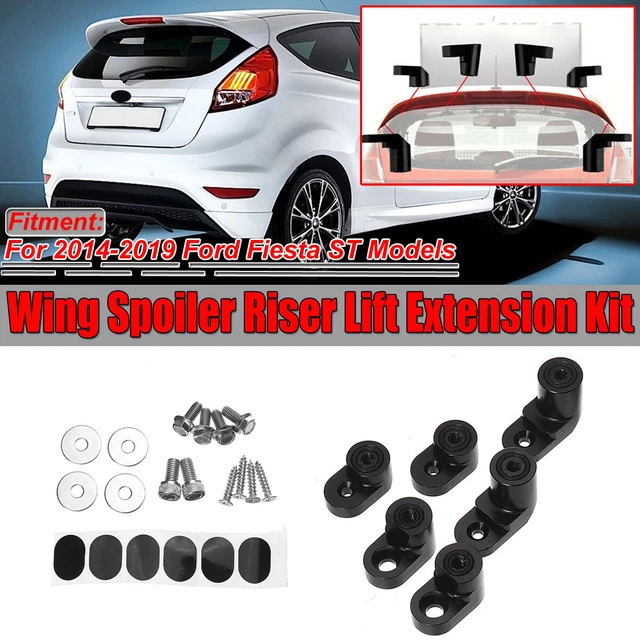 ANODIZED BLACK REAR Wing Spoiler Riser Lift Extension For 14-19 Ford ...