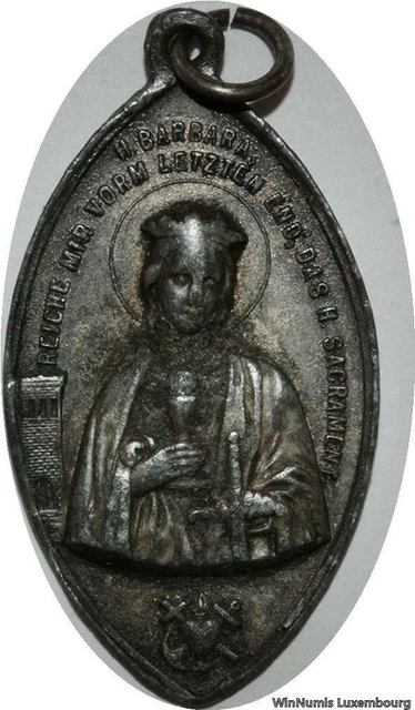 W1868 GERMANY MARIA H. Barbara Jesus Pope Church 1850's Medal -> Make ...