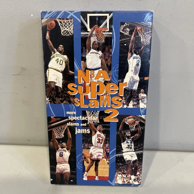 1995 NBA SUPER Slams 2 VHS Video Tape Basketball Jordan O'Neal Erving ...
