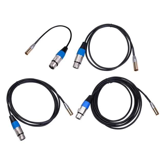 3-PIN MINI XLR Male to XLR Female Adapter Cable Audio Extension Cables ...