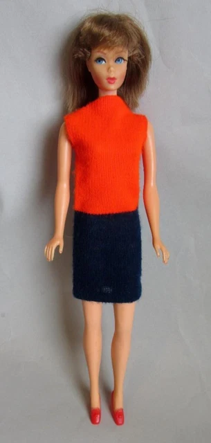 BAMBOLA BARBIE VINTAGE originale epoca mod shift into knit #1478 1969 ...