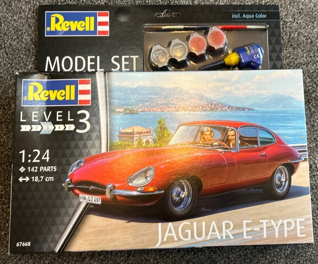 REVELL JAGUAR E-TYPE Model Kit Classic Car BRAND NEW SEALED Level 3 ...