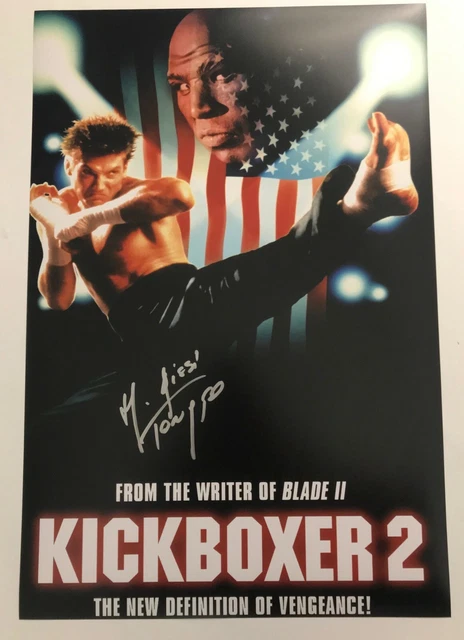 GFA KICKBOXER 2 Película Tong Po Michel Qissi Firmado 12x18 Foto Prueba ...