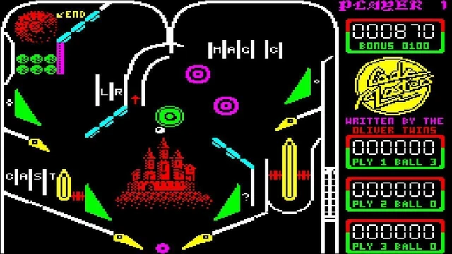 SINCLAIR ZX SPECTRUM 48K Game - ADVANCED PINBALL SIMULATOR ...