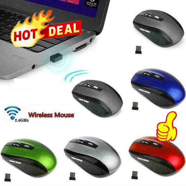 2.4GHZ WIRELESS OPTICAL Mouse Mice Laptop PC ComputerUK.Uk £5.11 ...