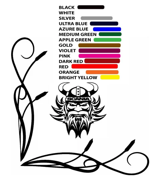 SCANIA TRUCK STICKERS Scania Viking Style Truck Cab Window Stickers ...