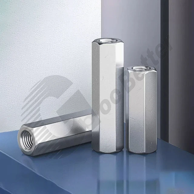 M6 M8 M10 M12~M20 Galvanized Steel Hex Coupling Nuts Sleeve for Thread ...