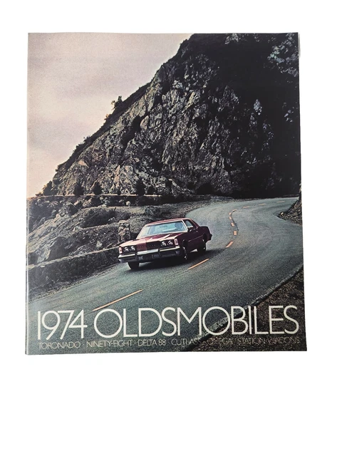VINTAGE 1974 OLDSMOBILE GM Models Promotional Car Brochure Catalog 12"x ...