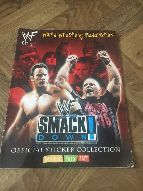 WWF WWE SMACKDOWN - Official Sticker Album X2. One Unused One 40% ...