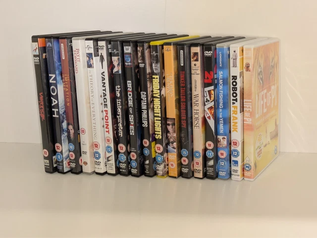 18 X DVD Movie Collection, job lot, bulk - Drama, Thriller, Action - PG ...