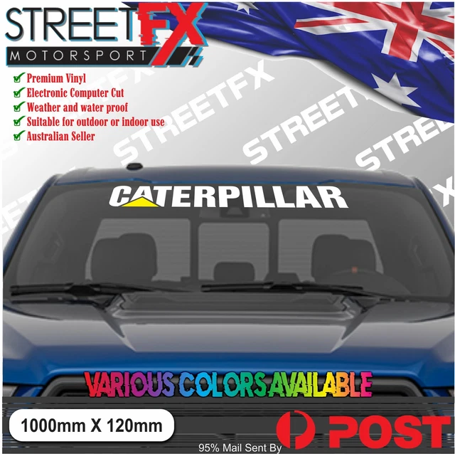 CATERPILLAR WINDSCREEN LARGE Sticker Decal Tradie Truck Ute 4x4 Jeep ...
