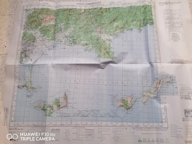 US GB WW2 Carte Secteur Débarquement Provence 1944 WWII Dragoon USA 3945 Para EUR 59,99 ...