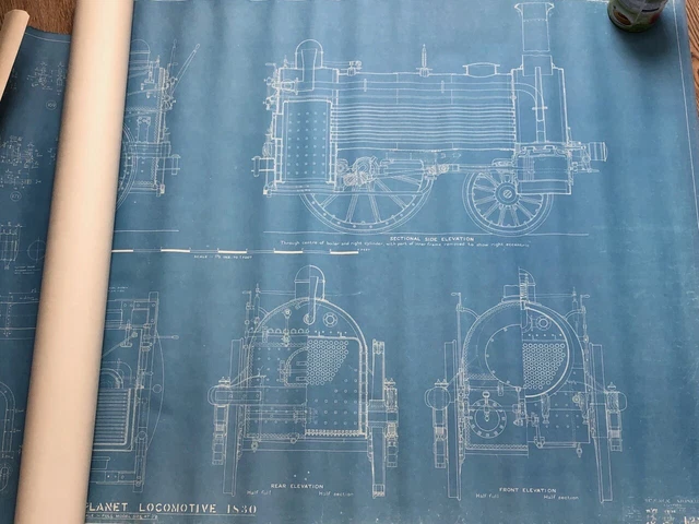 VINTAGE BLUEPRINTS FOR Model Of Stephenson's Planet Class Steam ...
