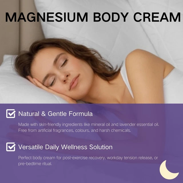 MAGNESIUM CREAM FOR Sleep, Topical Magnesium Cream for Restless Legs ...