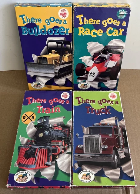 LOT OF 4 There Goes a VHS Video Tapes Race Car Truck Bulldozer Train ...