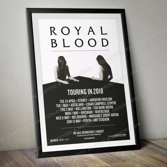 ROYAL BLOOD 2018 Large Australian Tour Promo Poster in as new condition ...