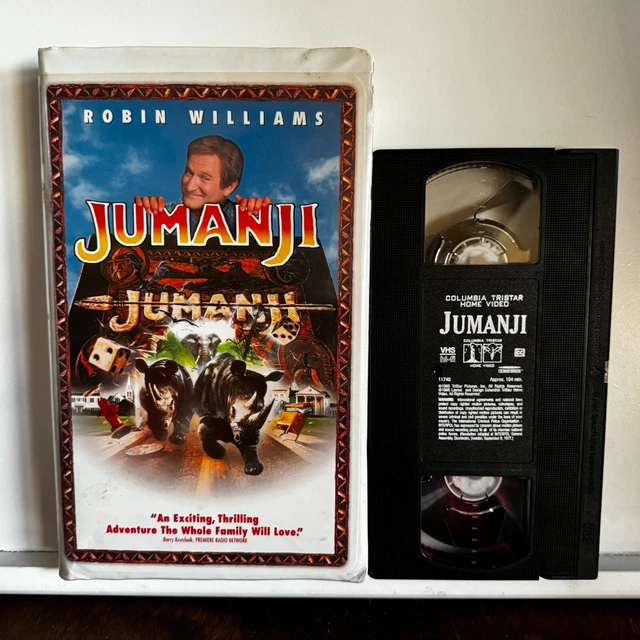 JUMANJI 1995 VHS Tape TriStar Pictures Robin Williams, Kirsten Dunst ...