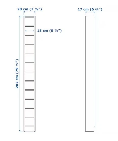 IKEA BILLY / GNEDBY CD DVD storage tower, light wood veneer, 6 ...