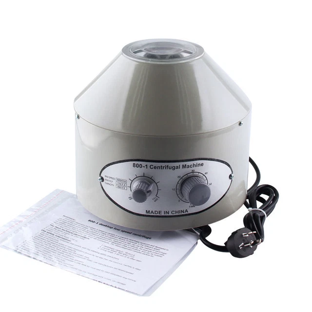 4000RPM 220V ELECTRIC Centrifuge Lab Medical Laboratory Practice Timer ...