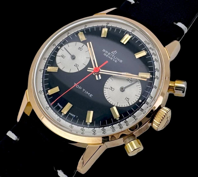 BREITLING TOP TIME Chrononograph Handaufzug Herrenuhr in St.-18K ...