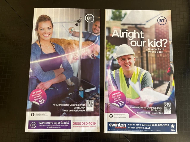 BT PHONE BOOKS The Manchester Central Edition 2022/2023/2024 Trade ...