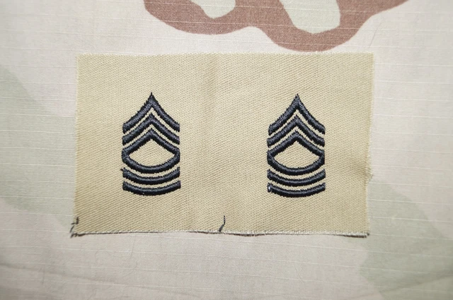 RARE US ARMY MSG Master Sergeant Rank Insignia Sew-on DCU Desert Tan ...