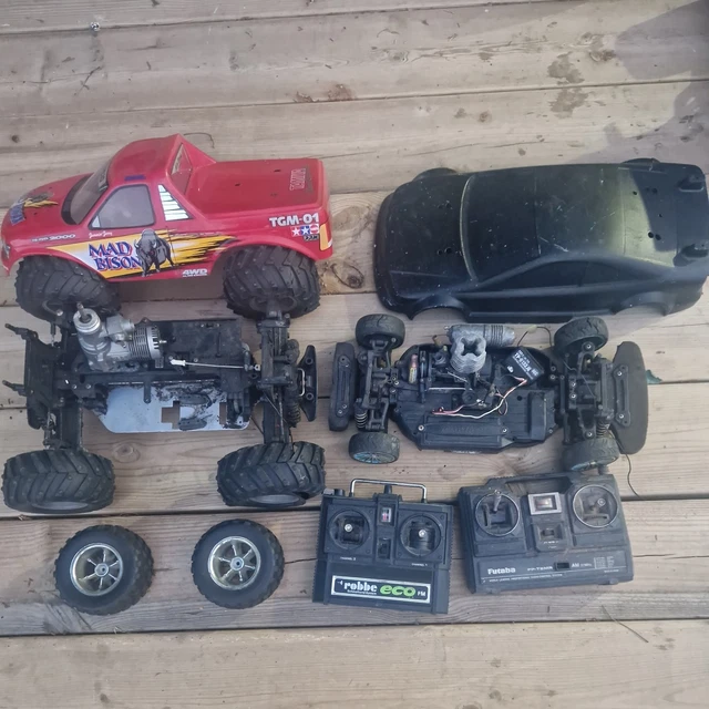 2X TAMIYA MAD Bison TGM-01 and TAMIYA TGS 1/10 XBG NITRO RC CAR £146.32 - PicClick UK