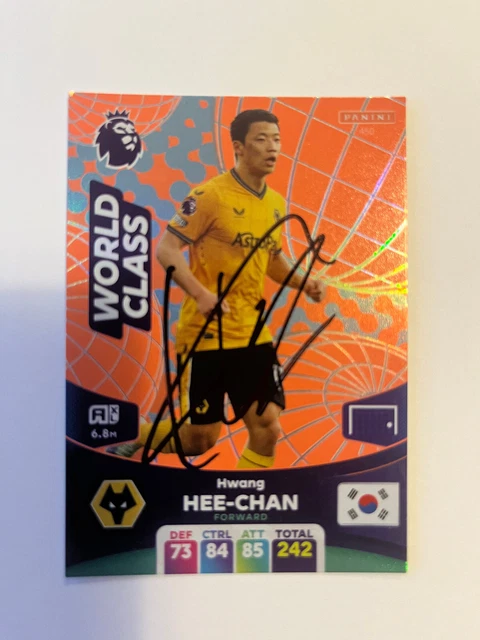 CARTA COLLEZIONABILE CALCIO firmata a mano di HEE-CHAN, WOLVES FC ...