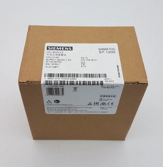 SIEMENS SIMATIC S7-1200 Steuerung Module Cpu 1214C (6Es7 214-1Hg40-0Xb0) Neu Ovp EUR 259,00 ...