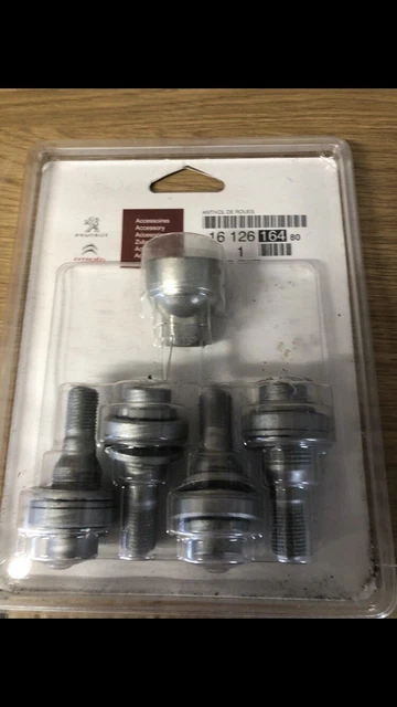 OEM PEUGEOT CITROEN Vauxhall Alloy Wheel Locking Nut Set with Key ...