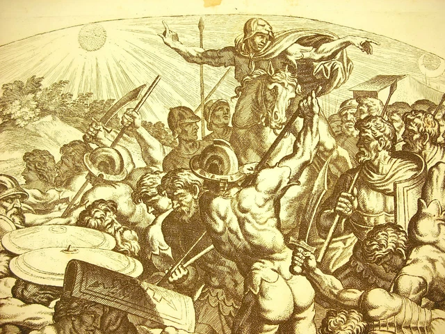 BATTLE OF GIBEON Joshua C x La Bible Nicolas Chaperon 1649 a Raphael ...